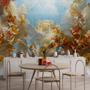 Renaissance Art Wallpaper | Peel and Stick | Ceiling Wallpaper | Wall ...