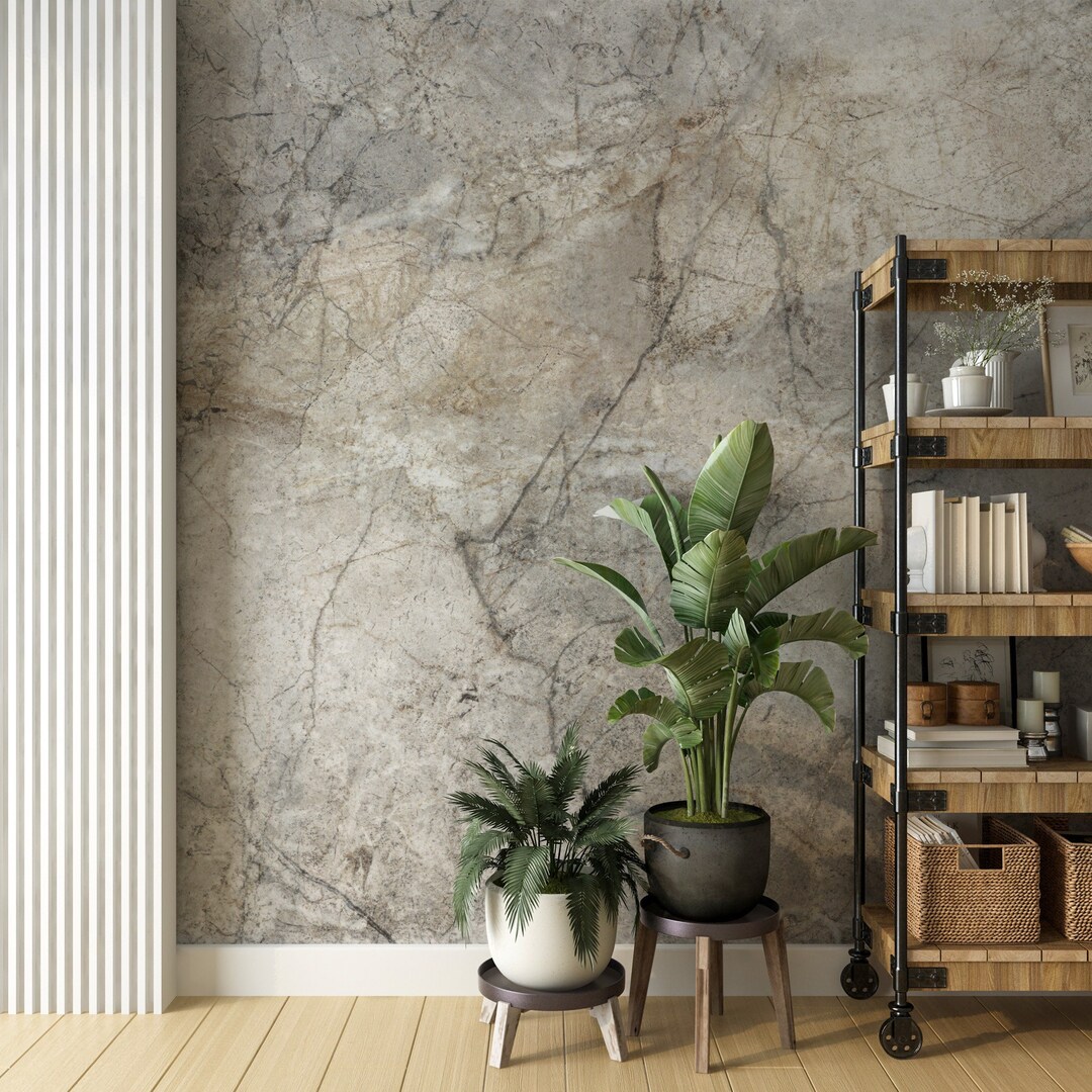 Concrete Look Wallpaper | Peel and Stick | Removable | Grunge Concrete ...
