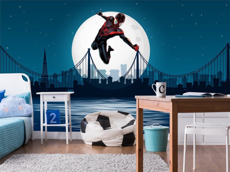 Spider-man Kids Room Wallpaper Peel and Stick Removable - Etsy
