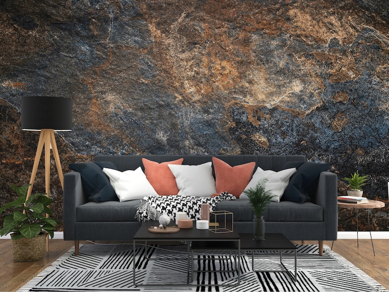 Ore Granite Stone stone Look Wallpaper texture Wallpaper - Etsy