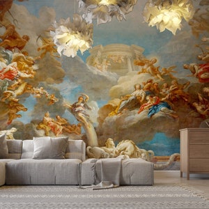 Renaissance Art Wallpaper | Peel and Stick | Ceiling Wallpaper | Wall ...