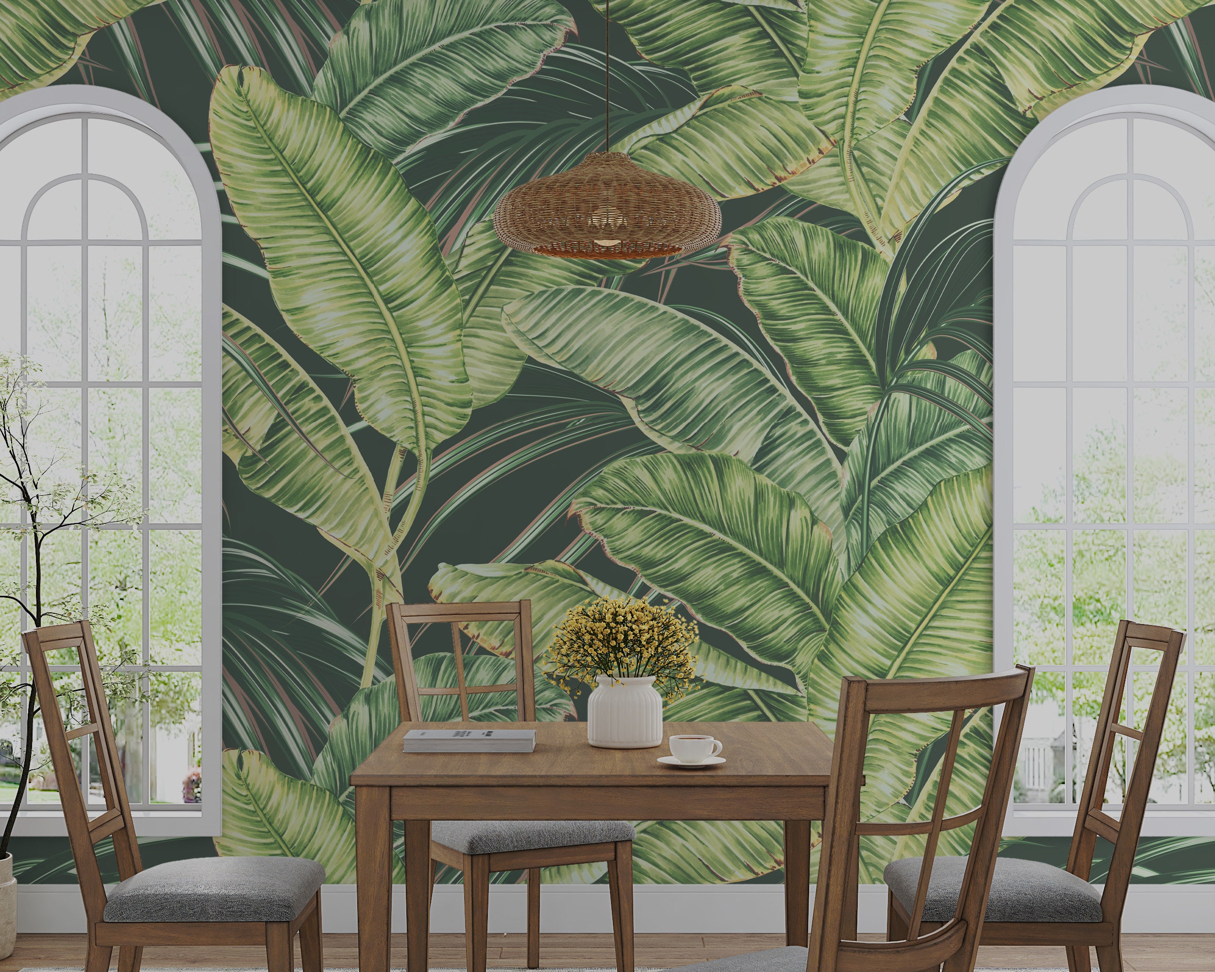 Banana Leaf Peel And Stick Wallpaper