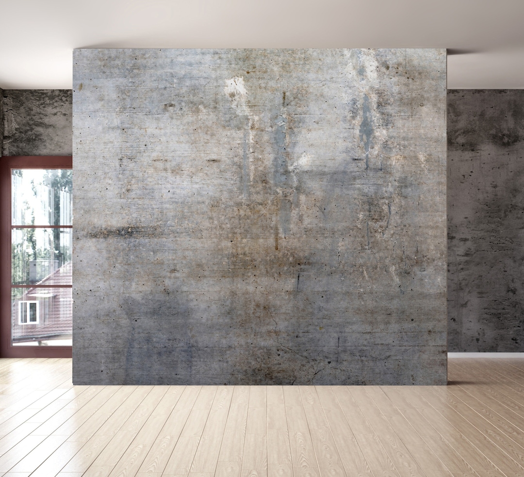 Cool Concrete Wallpaper Peel and Stick Removable Old - Etsy