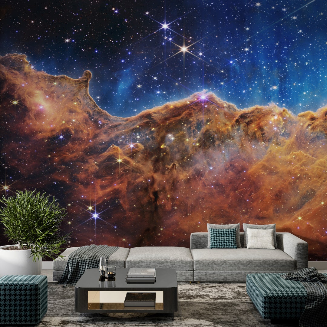 Cosmic Cliffs Wallpaper: Carina Nebula Galaxy Peel and Stick Wall Decor ...