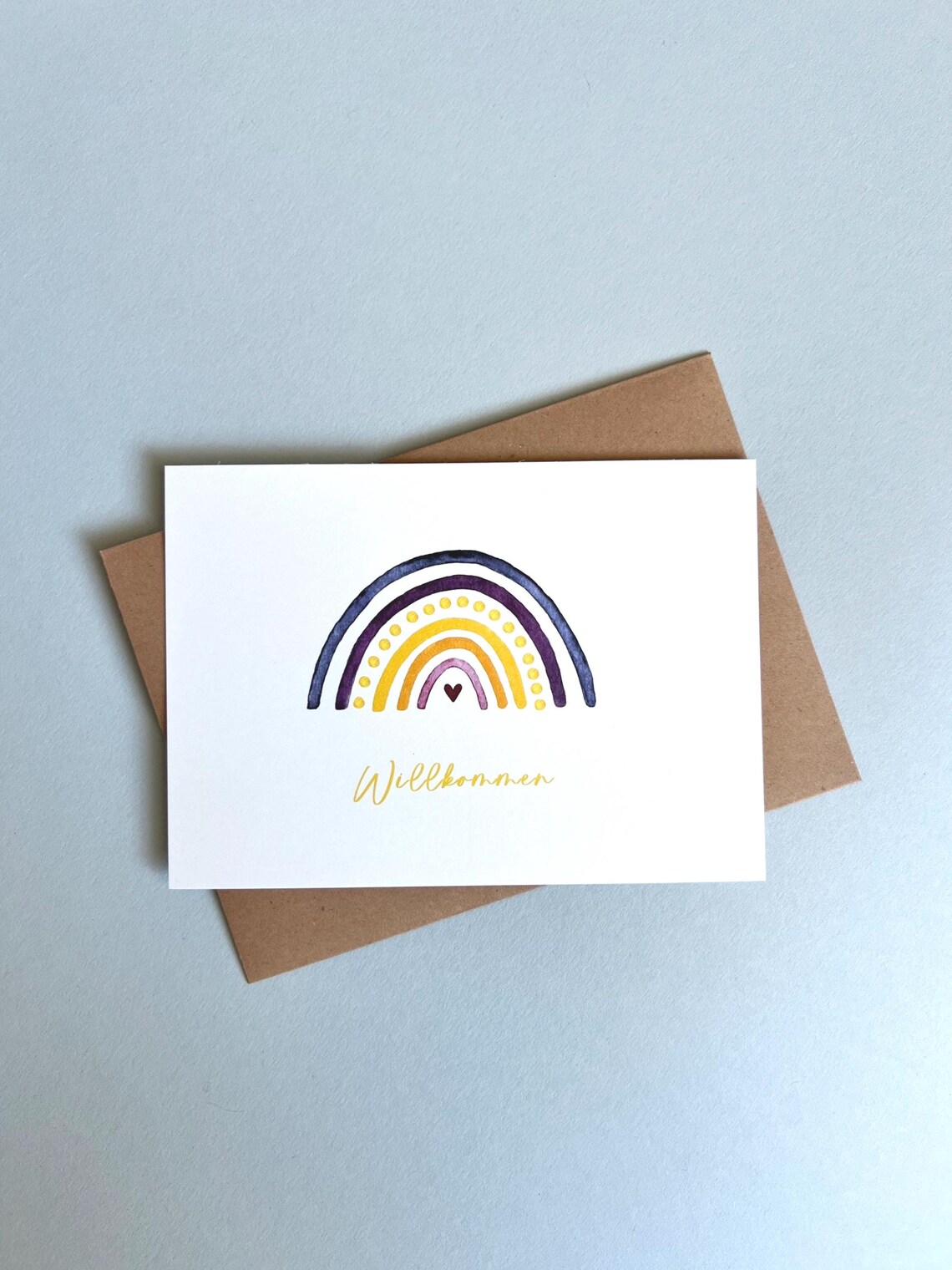Birthday Card // Welcome // Rainbow // Birth // Baby - Etsy