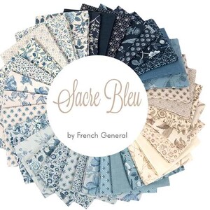 Sacre Bleu Fat Quarte Bundle From French General by Moda 1970AB 34 SKU ...
