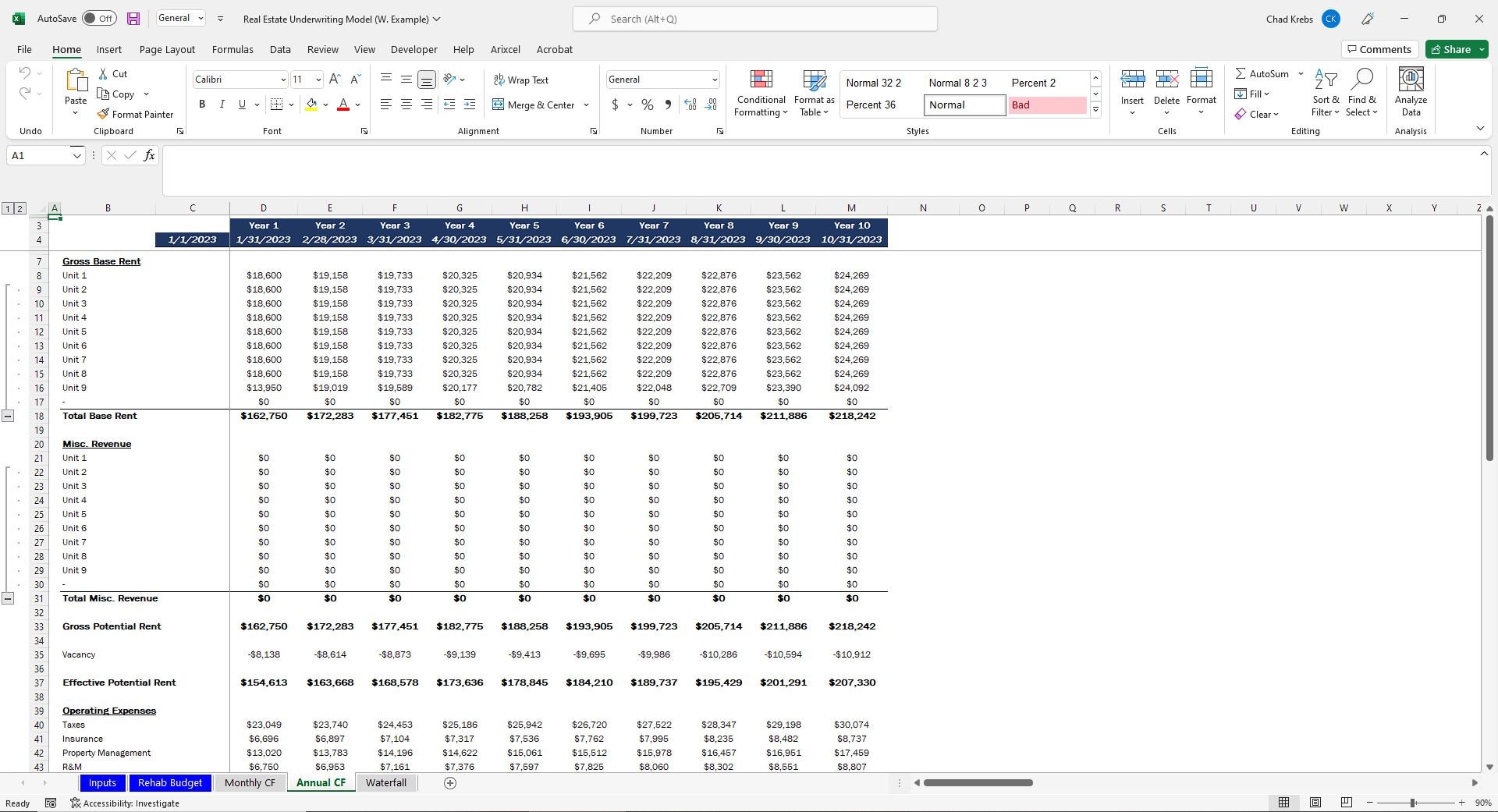 Rental Property Excel Template | (includes Example) - Etsy