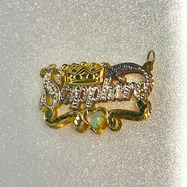 Personalize 10k Gold Name Plate - Etsy