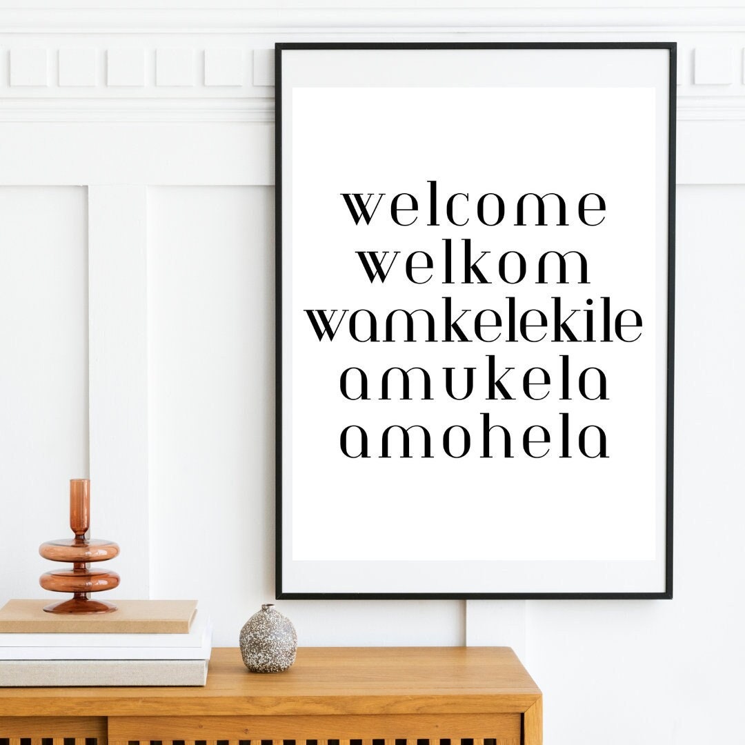 Welcome - South African Digital Print - Etsy