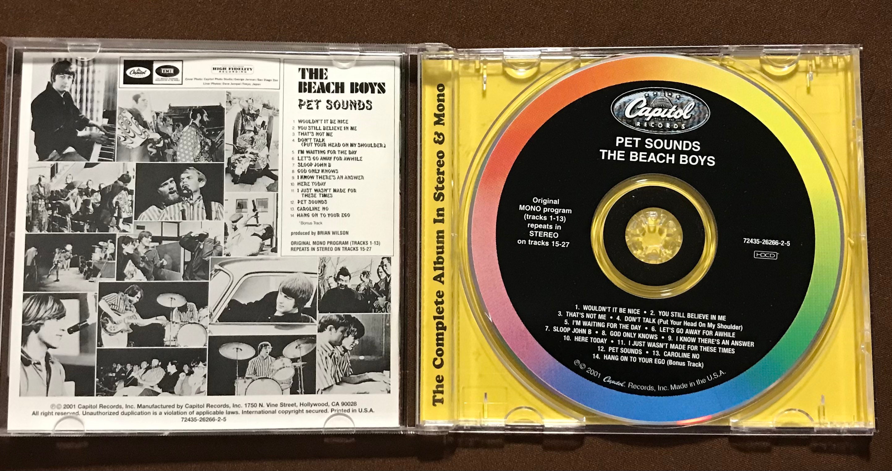 Pet Sounds Beach Boys CD Complete Album in Stereo & Mono, 1 Bonus Track ...