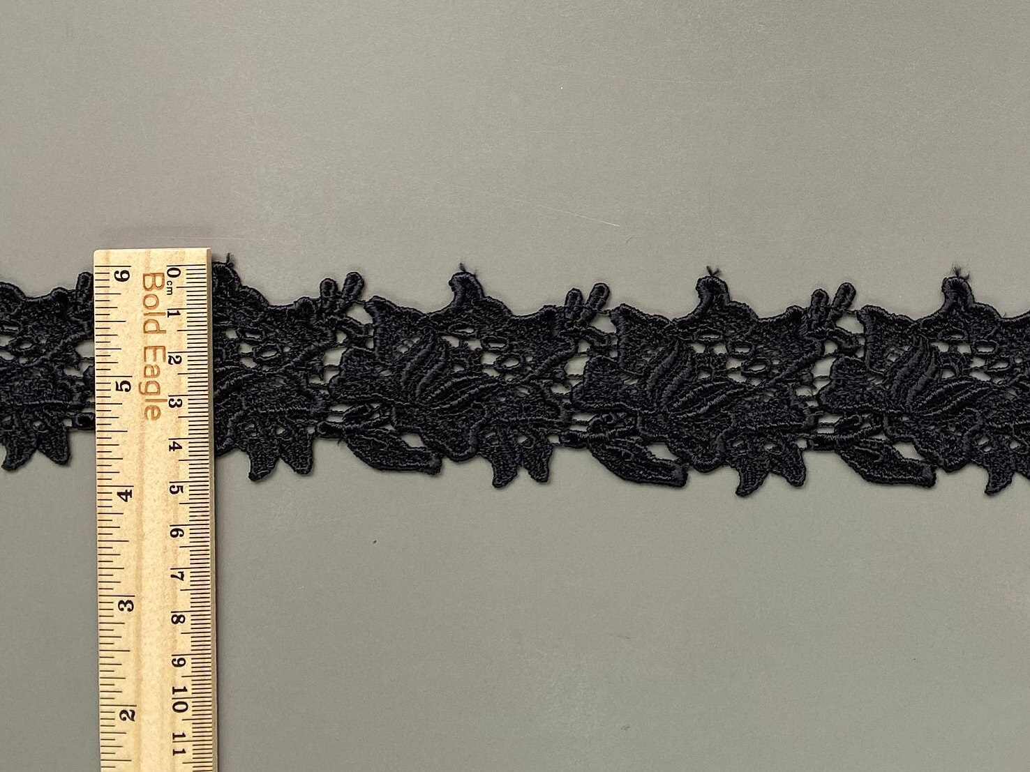 Retro Black Rose Rayon Venise Lace Trim, 2" 5cm Wide, Guipure Lace ...