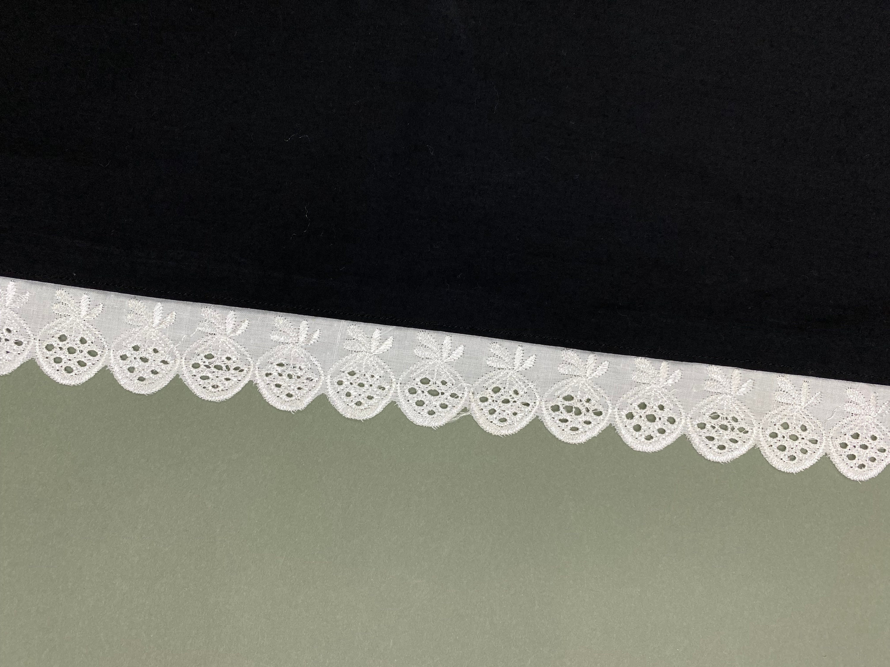Shiny Fruit Scallop Eyelet Lace Trim, Cotton Lace With Rayon Thread, 2 ...