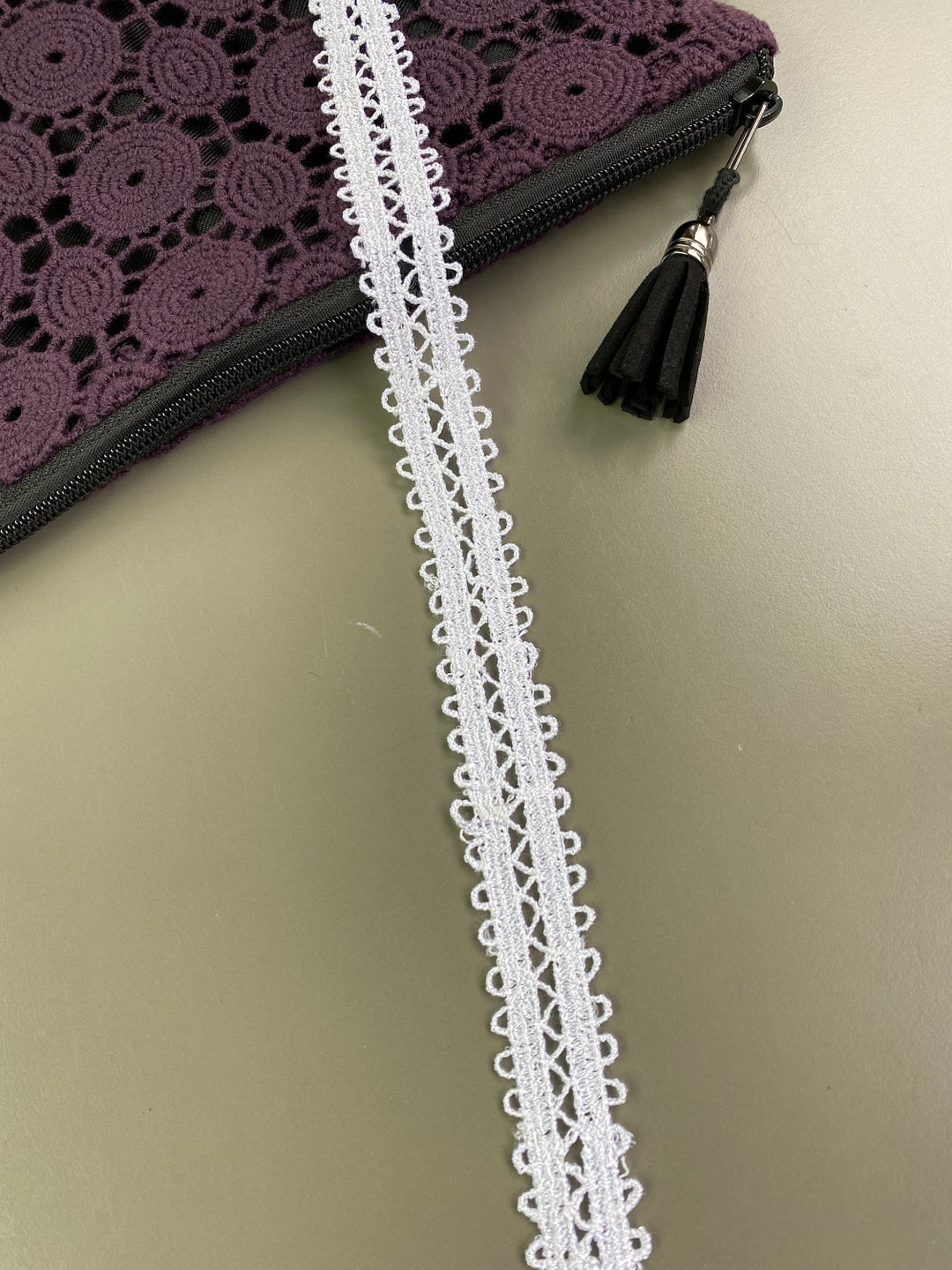 Ivory Zig Zag Loop Edge Rayon Venice Lace Trim, 3/4" 2cm Wide - Etsy