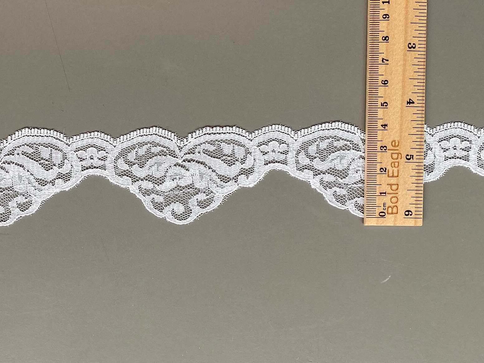 3 Yards Chic Flower Scallop Raschel Lace Trim, 1 3/4 4.5cm Wide, Beige ...