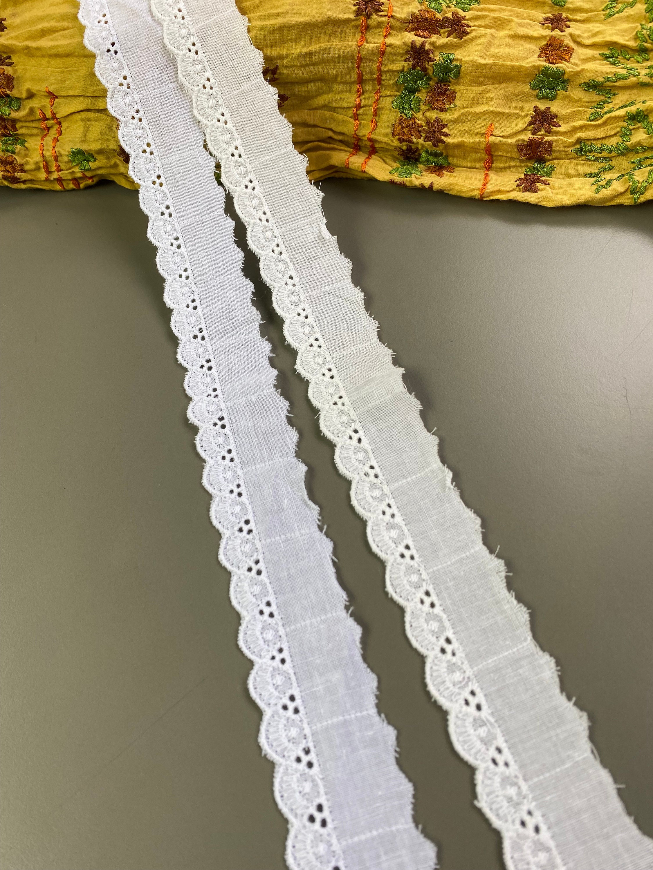 Retro Scalloped Cotton Eyelet Lace Trim 1 1/4 3.2cm - Etsy