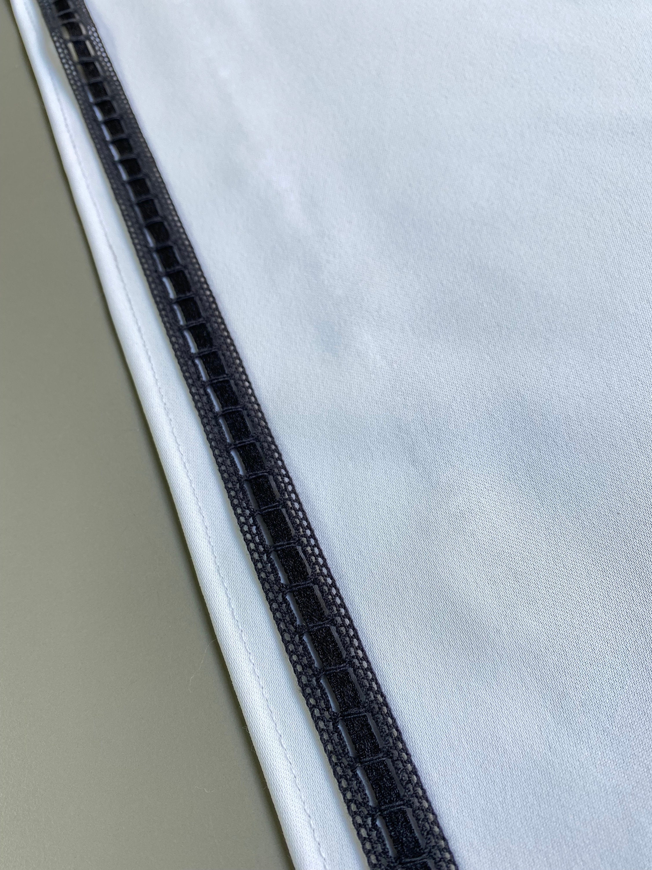 Black Beading Ladder Lace Trim With Ribbon, 1/2
