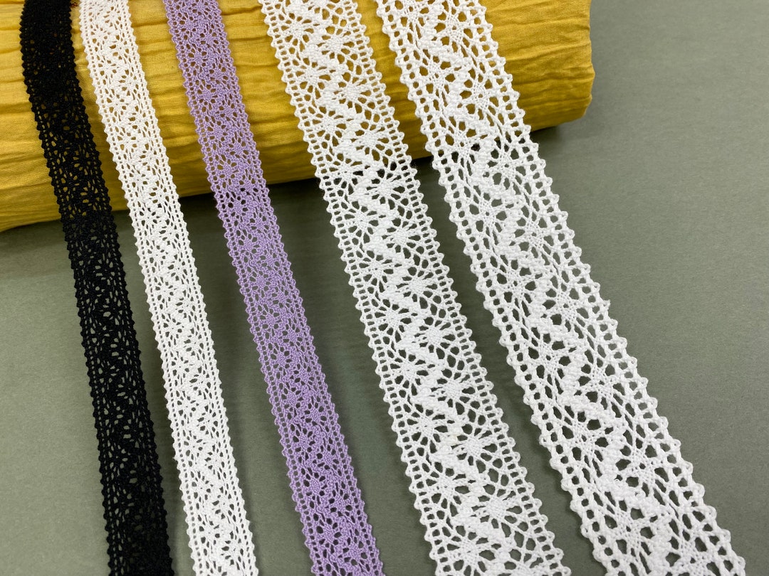 Delicate Zic Zac Cotton Cluny Crochet Lace Trim, 3/4 1 3/8 1 1 1/2 2cm ...