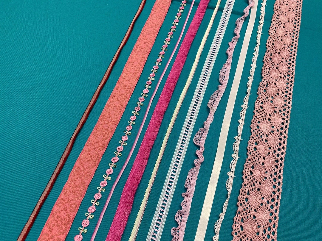 Assorted Trim Bundle - the Pink Collection, 11 Trims (1 - 2 Yards Long ...