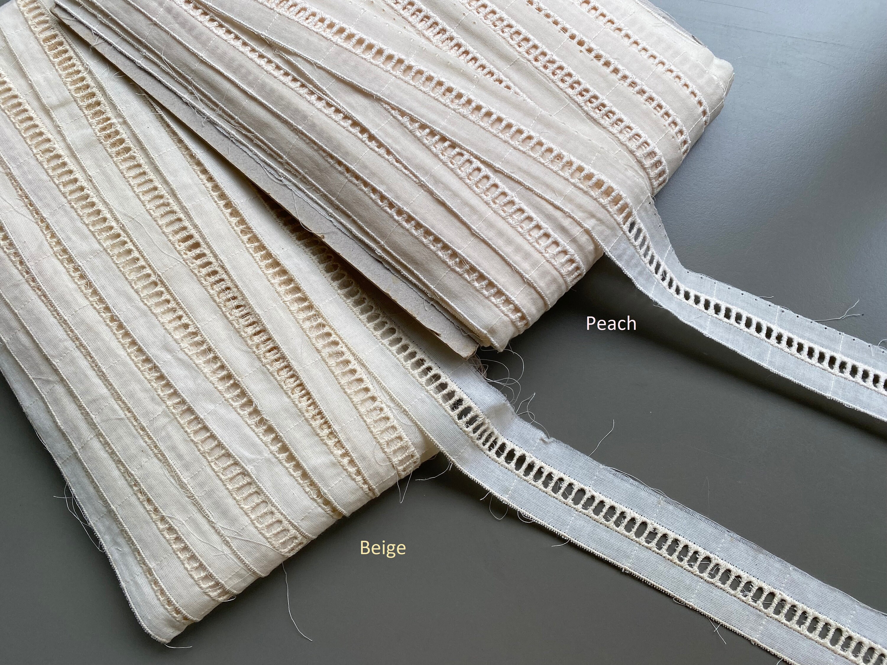 Entredeux Faggoting Ladder Cotton Lace Trim, 1 1/4