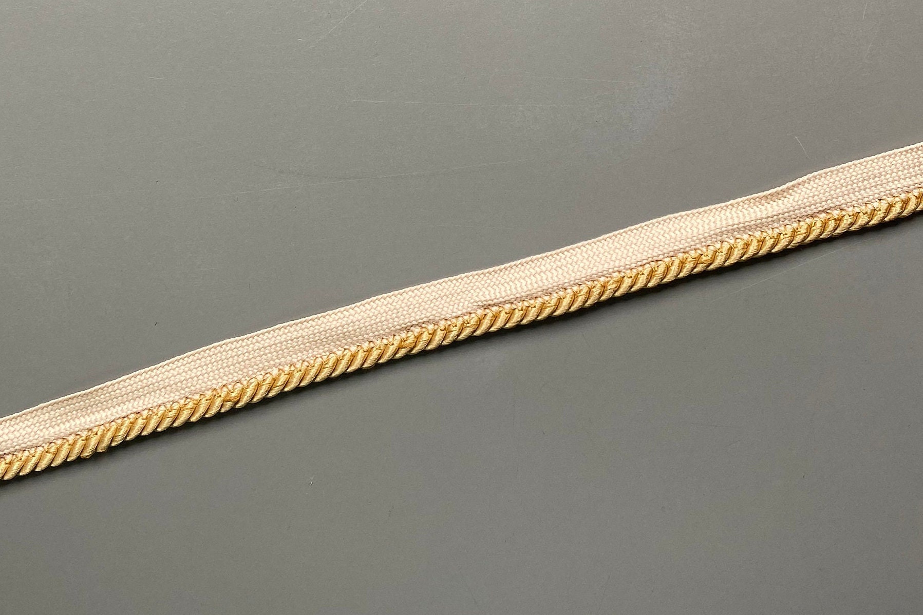 Gold Flanged Piping Cord 3/8 3/4 Wide Piping - Etsy