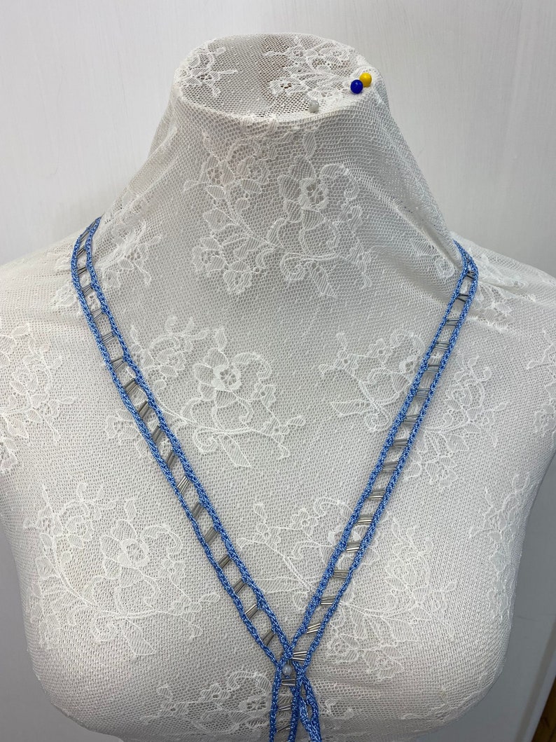 Ladder Handmade Beaded Crochet Lace Trim, 1/2" 1.3 Cm Wide, Blue, Green ...