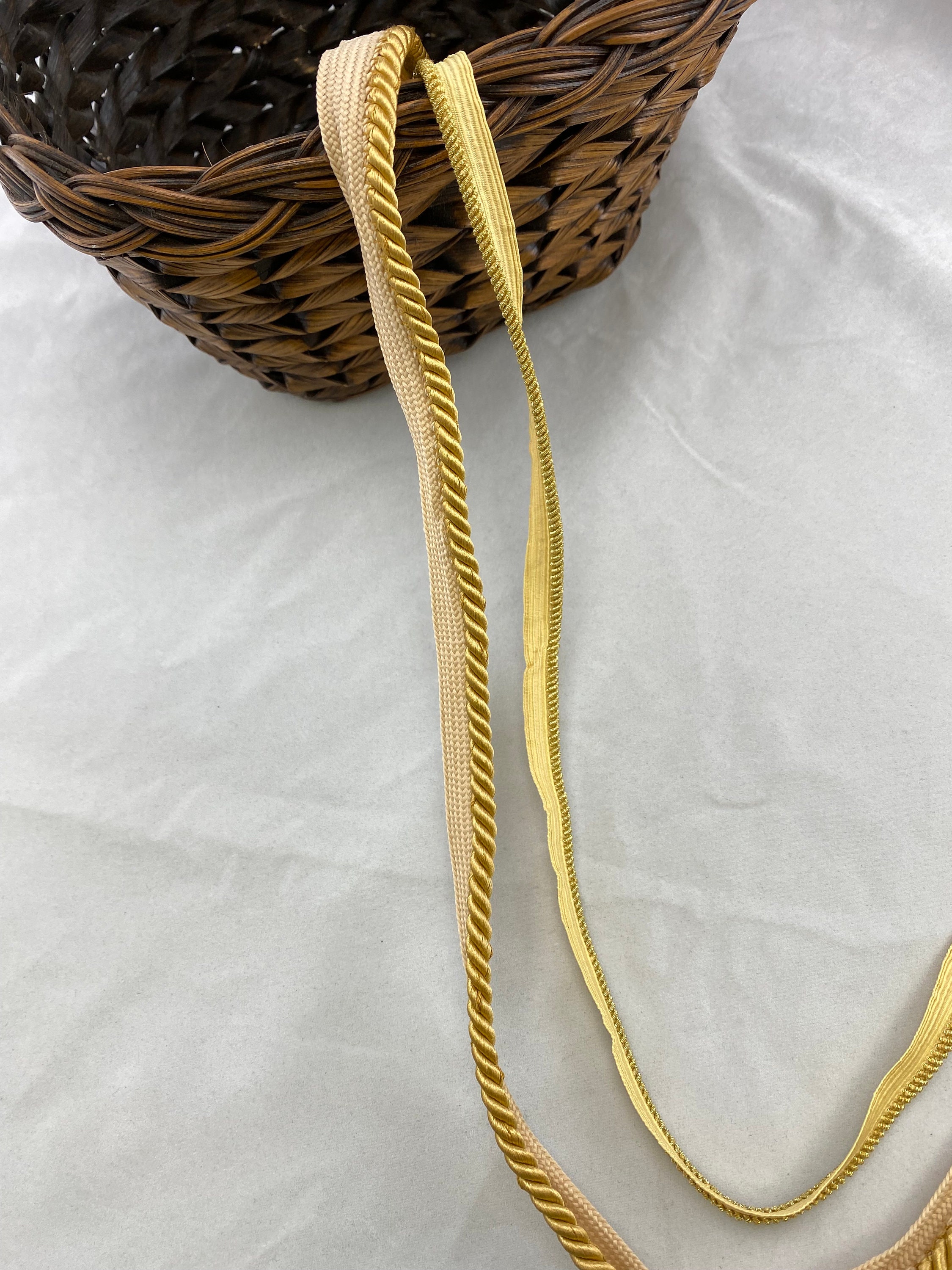 Gold Flanged Piping Cord 3/8 3/4 Wide Piping - Etsy