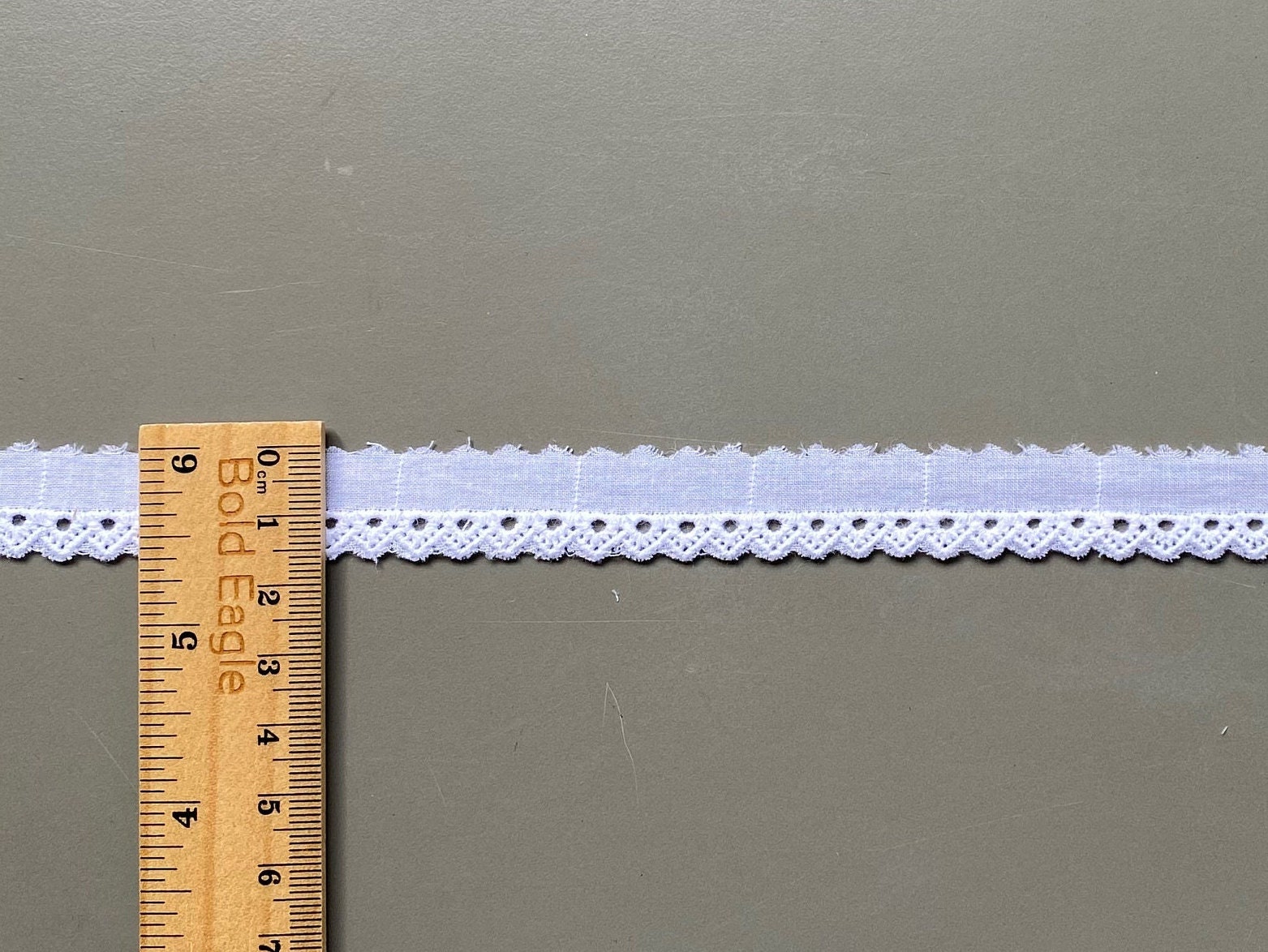 Narrow Zig Zag Edge Cotton Eyelet Lace Trim, 5/8 1.5cm Wide, Broderie ...