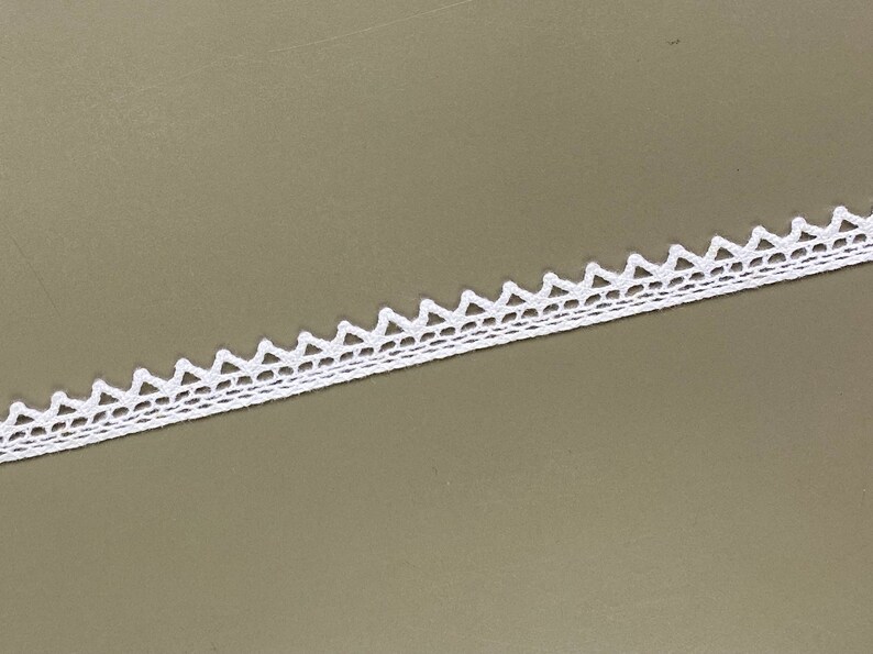 White Zig Zag Edge Cotton Cluny Crochet Lace Trim 7/16 - Etsy