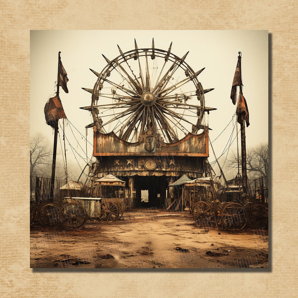 Forgotten Circus Vintage Style Photo Halloween Theme - Etsy