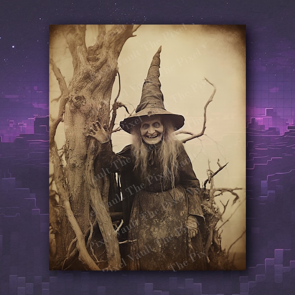 Witch Halloween Card - Etsy