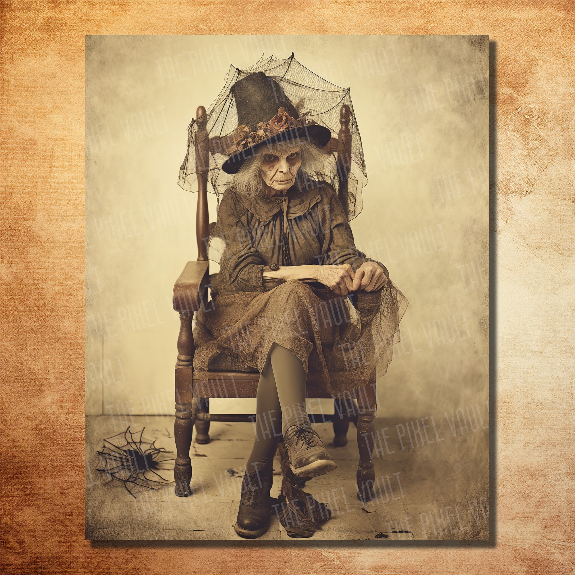 Vintage Witch Digital Download – Creepy Halloween Art – Spooky Old Hag ...