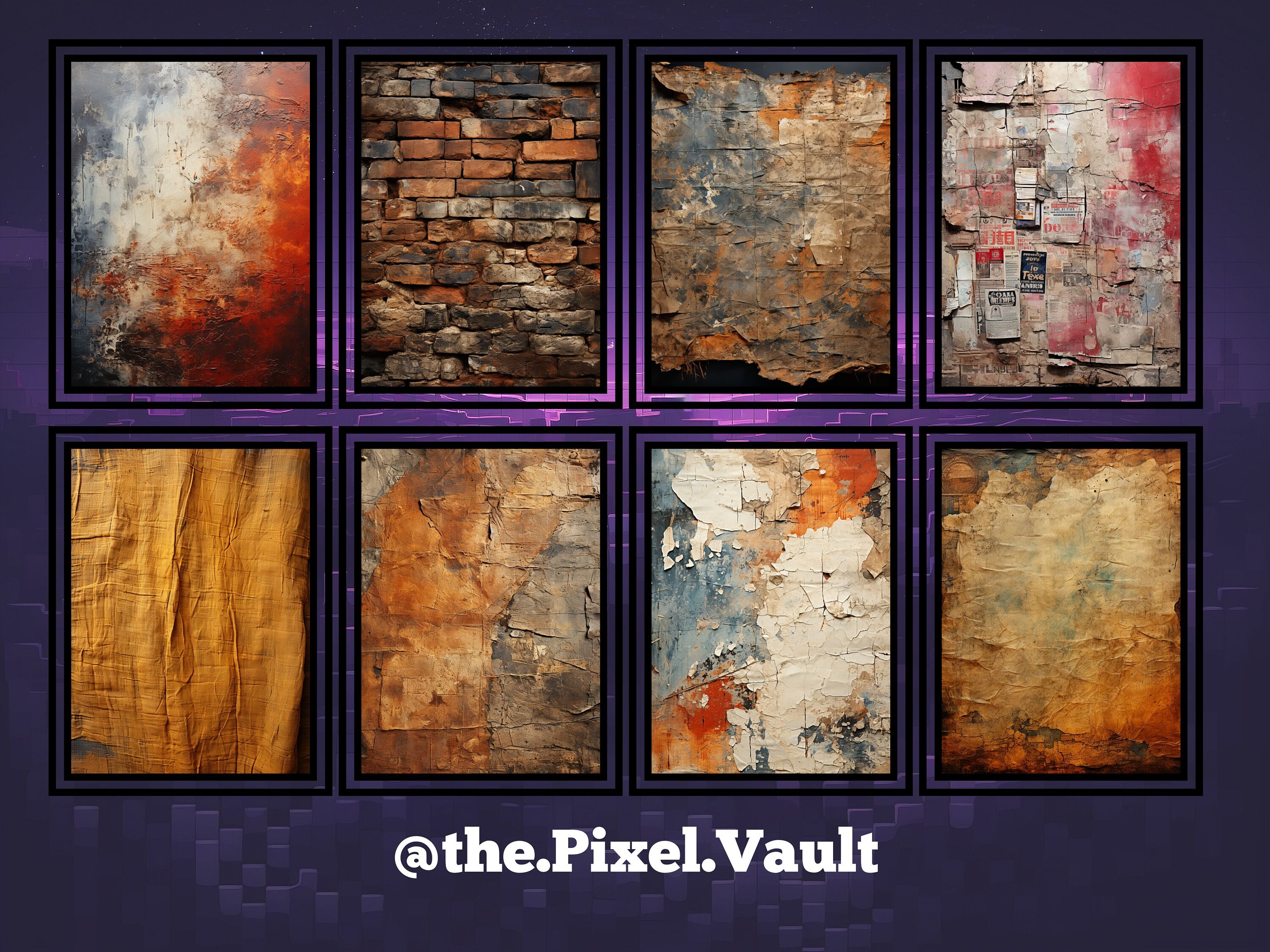 Textures Digital Paper Bundle Printable Scrapbooking - Etsy