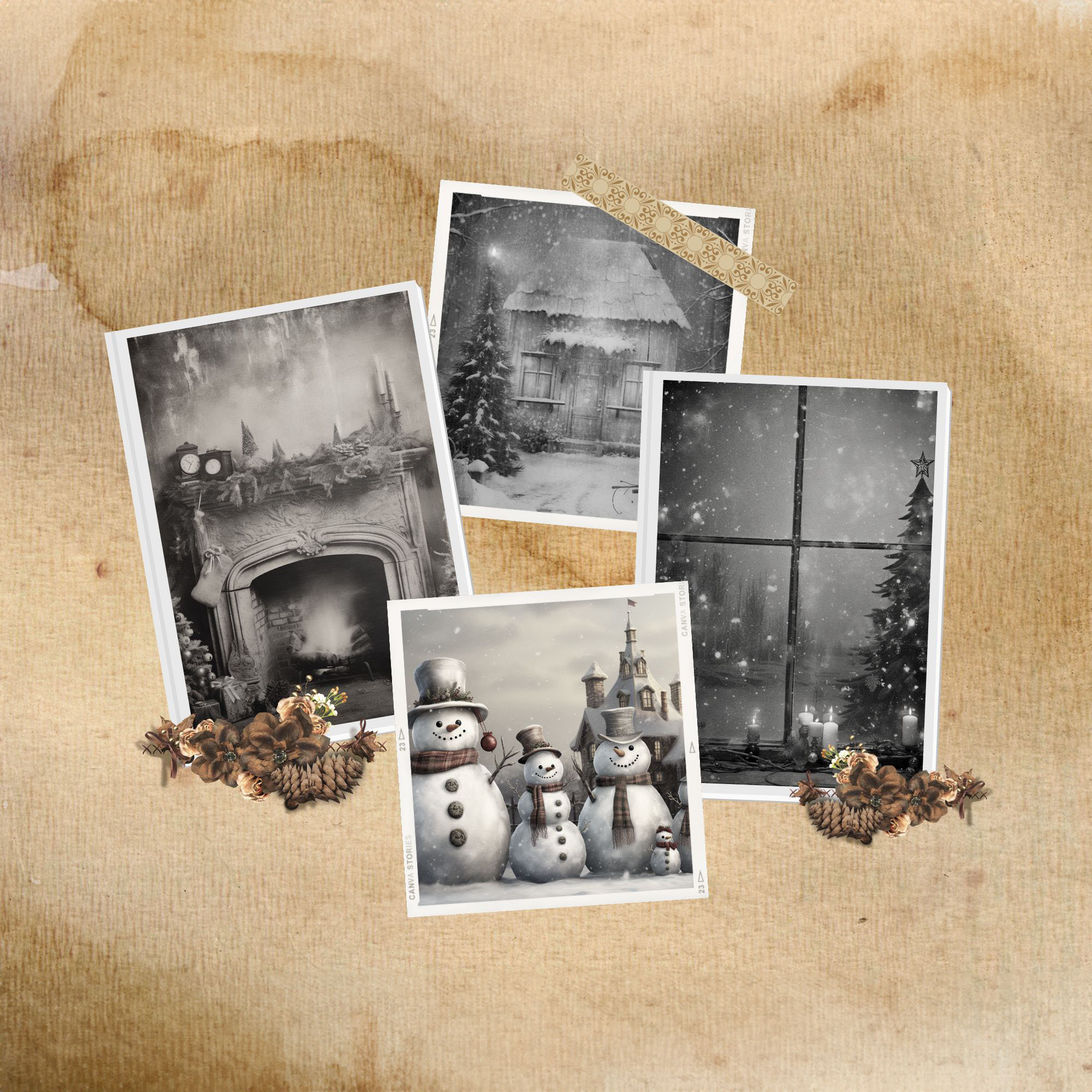 Vintage Santa Claus PNG, Old-world Christmas Digital Download, Sepia ...