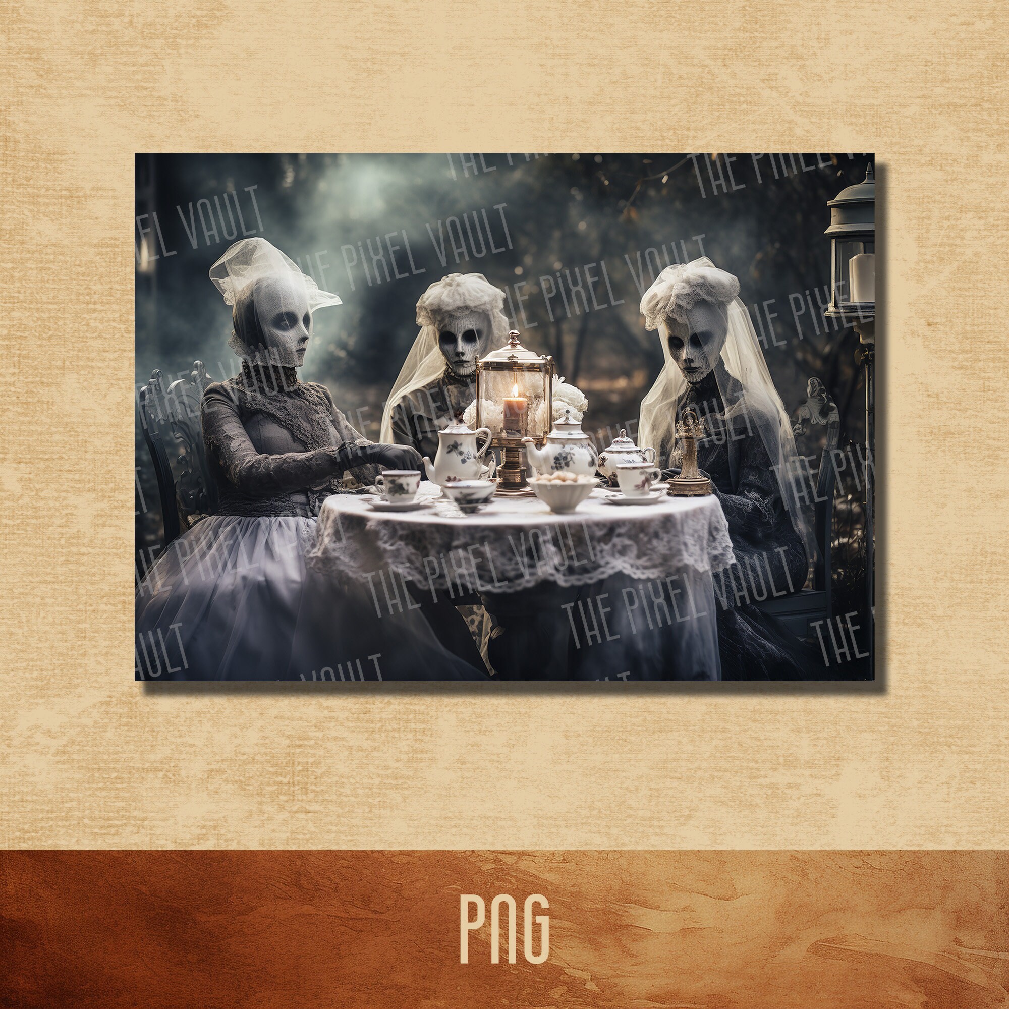 Creepy Ghostly Tea Party | Halloween PNG Images for Decorations, Junk ...