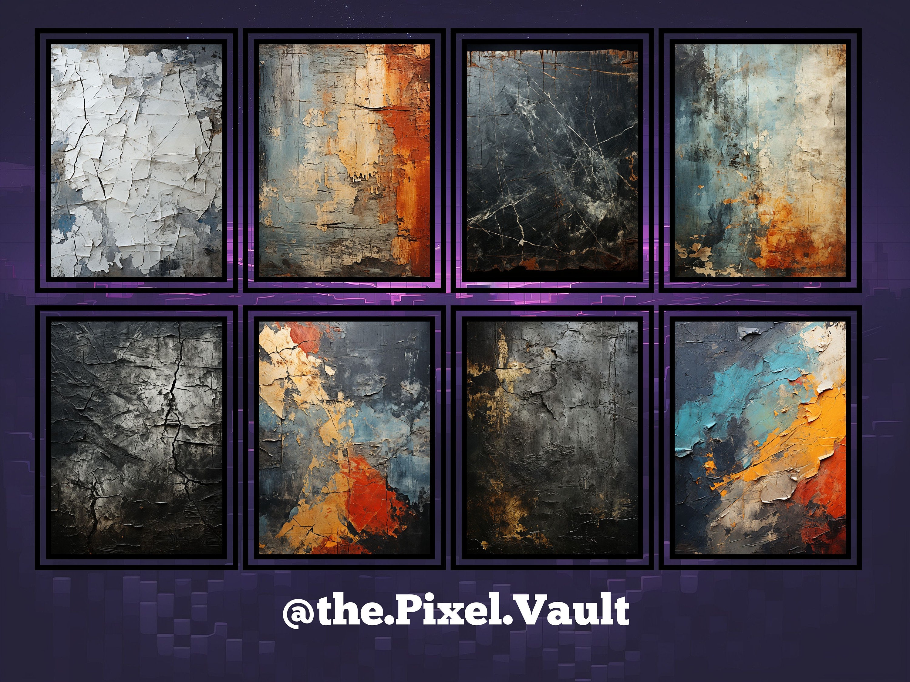 Textures Digital Paper Bundle Printable Scrapbooking - Etsy