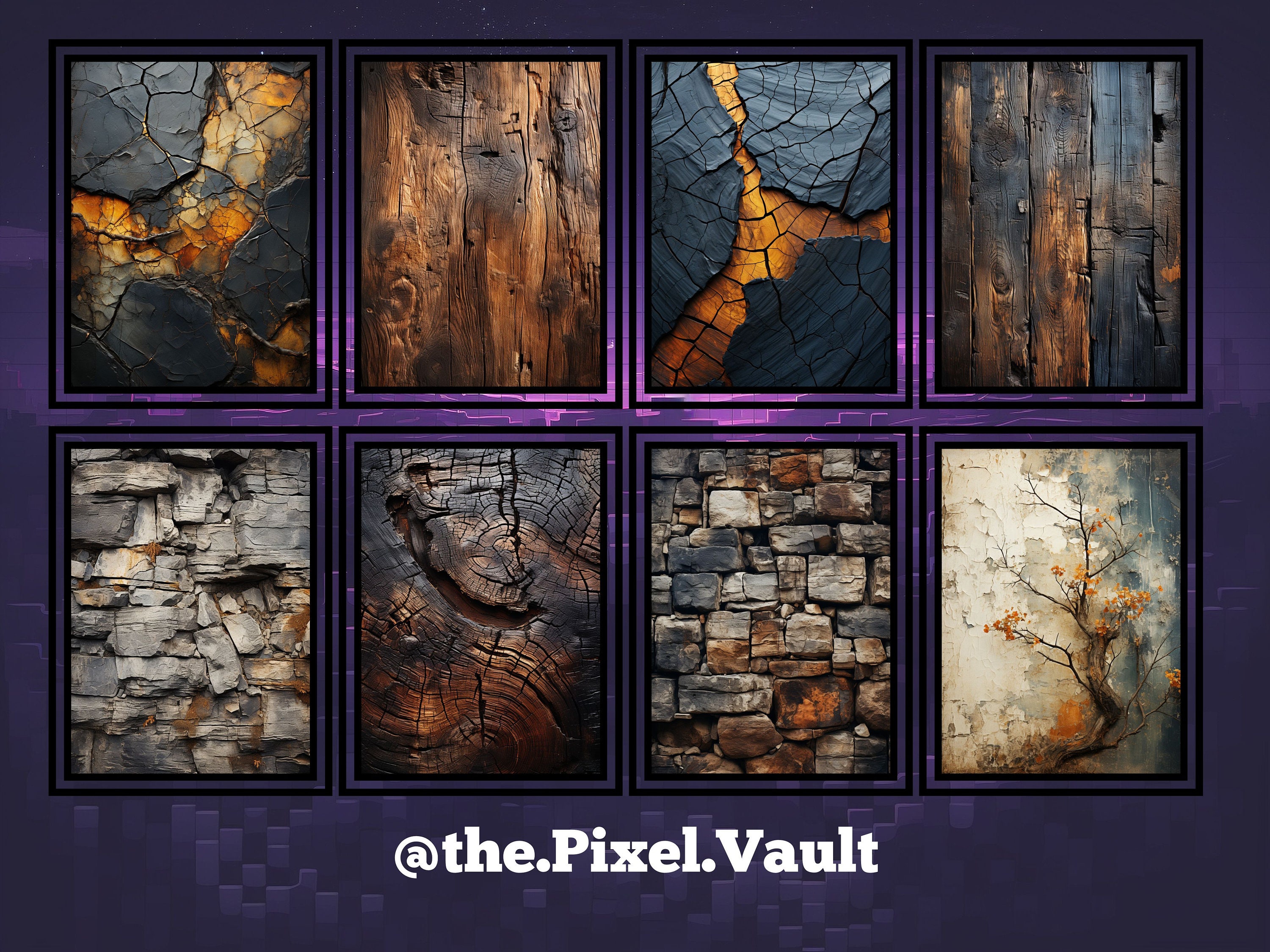 Textures Digital Paper Bundle Printable Scrapbooking - Etsy