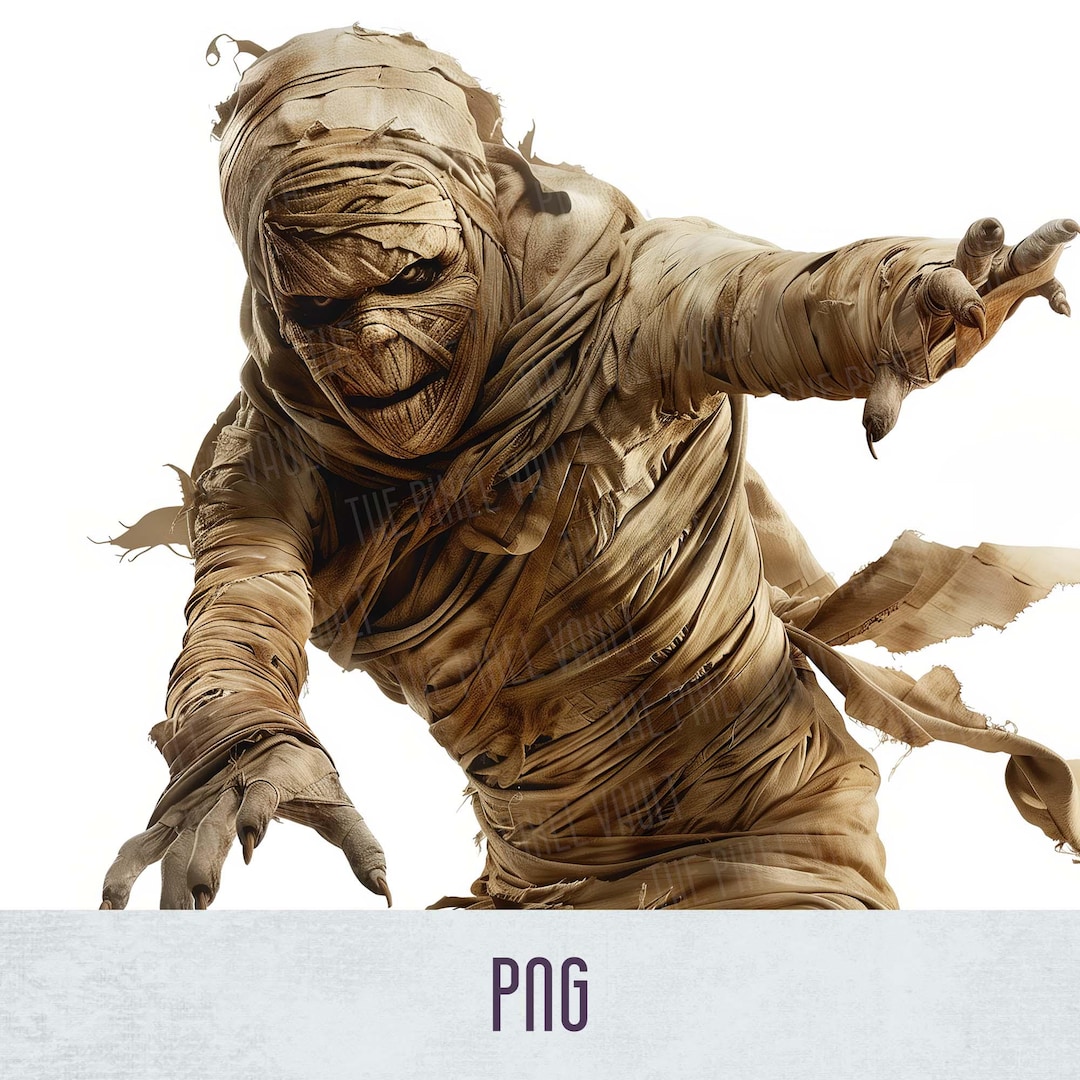 Scary Mummy Halloween Art Realistic Mummy Design for Horror Fans ...