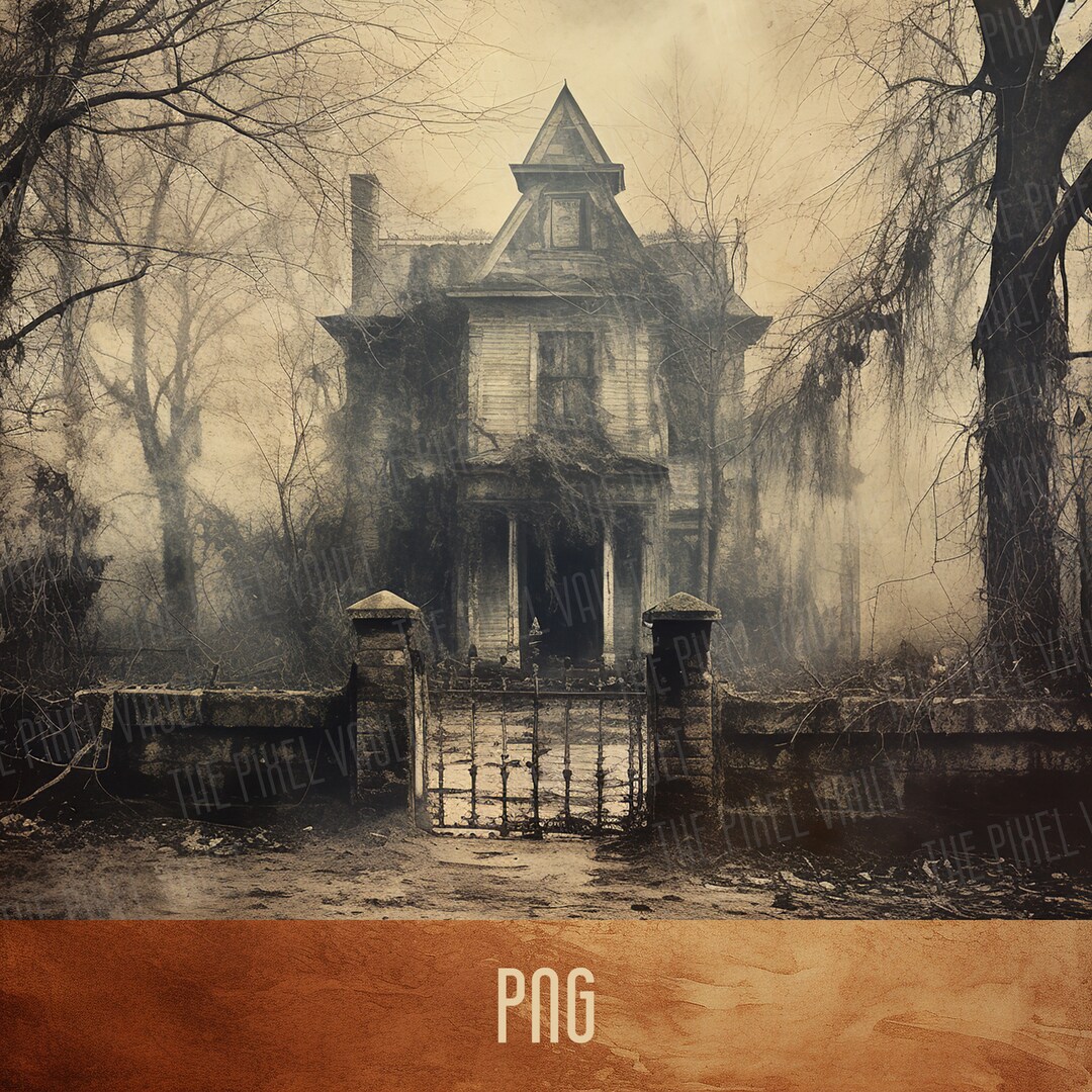 Haunted House, Halloween Theme, Digital Download, 8 in by 10 In - Etsy UK