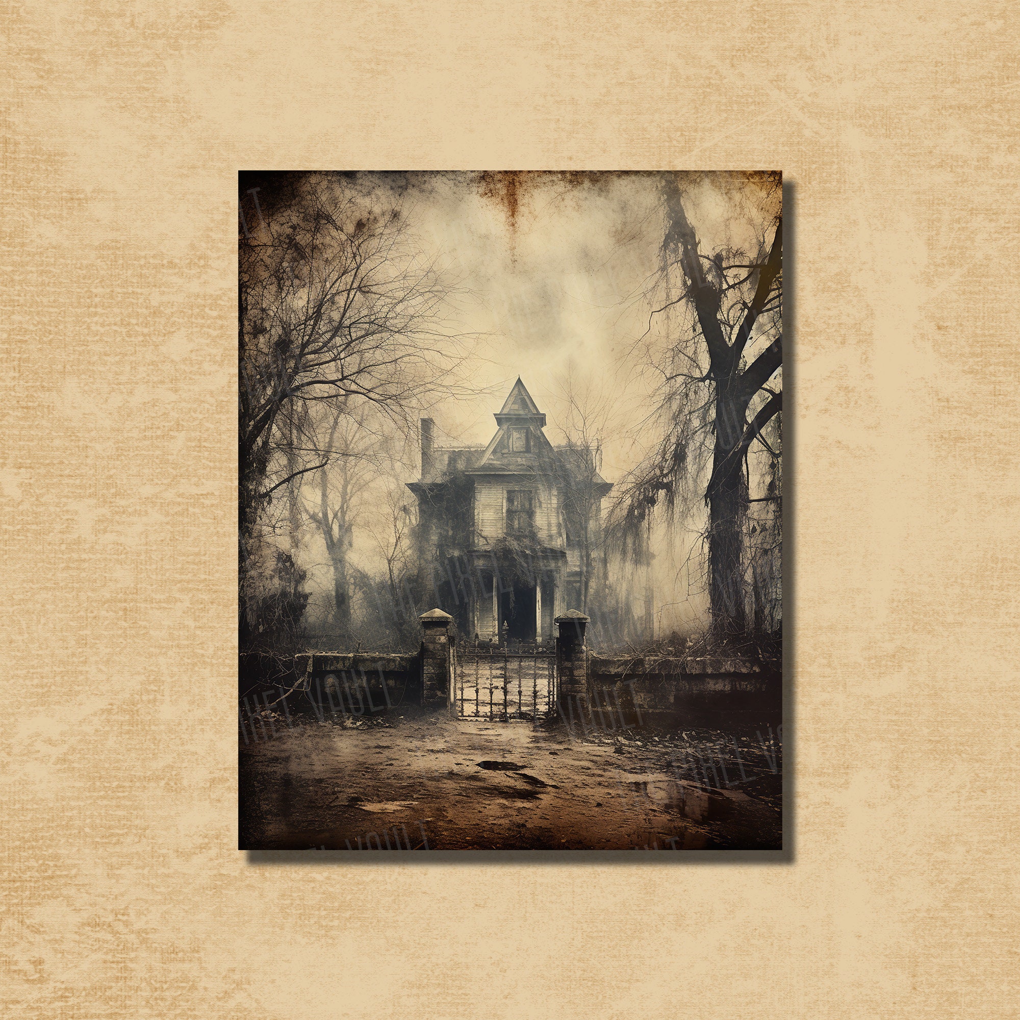 Haunted House, Halloween Theme, Digital Download, 8 in by 10 In - Etsy