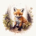 Cute Baby Fox Clipart - 15 High-quality Jpgs, Wall Art, Scrapbook, Kids ...