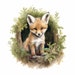 Cute Baby Fox Clipart - 15 High-quality Jpgs, Wall Art, Scrapbook, Kids ...