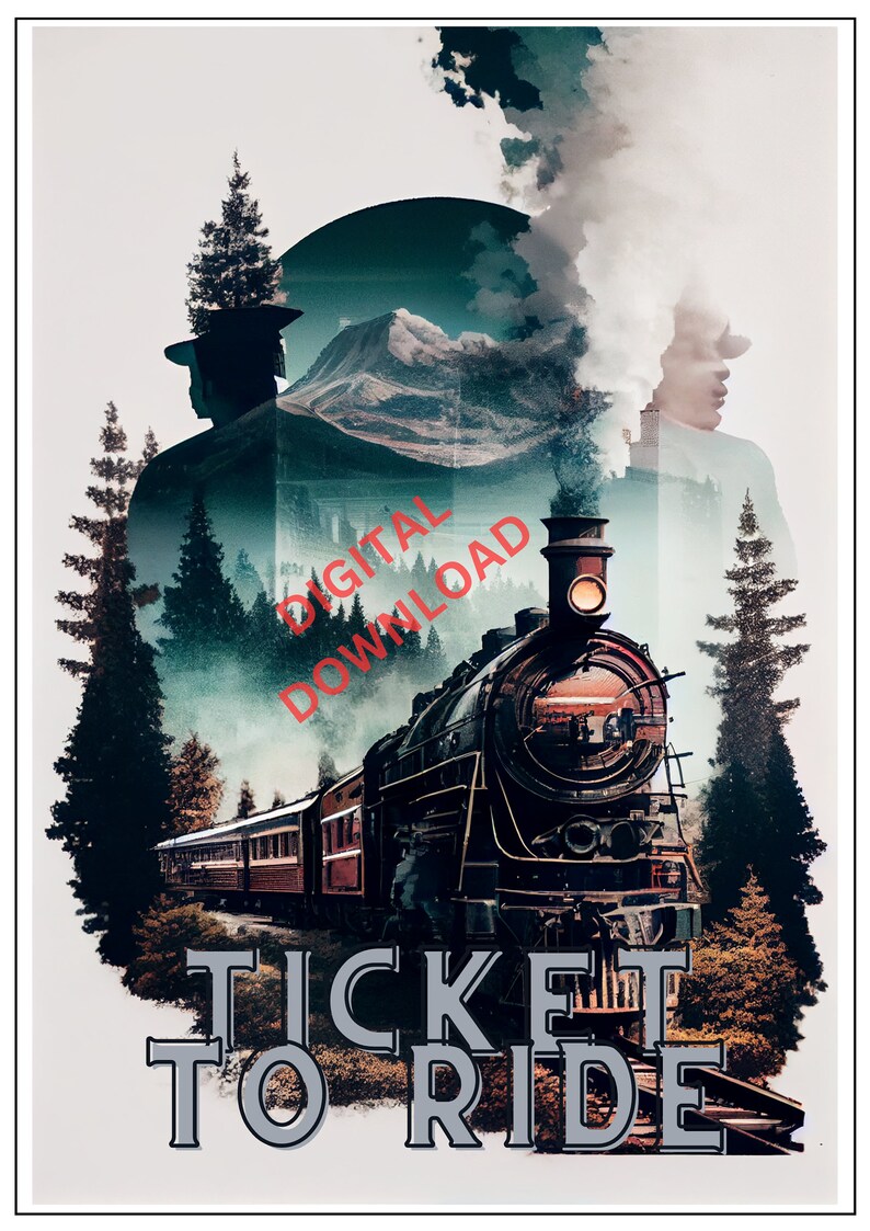 Board Game Wall Poster Art Print Ticket to Ride Multiple Sizes - Etsy