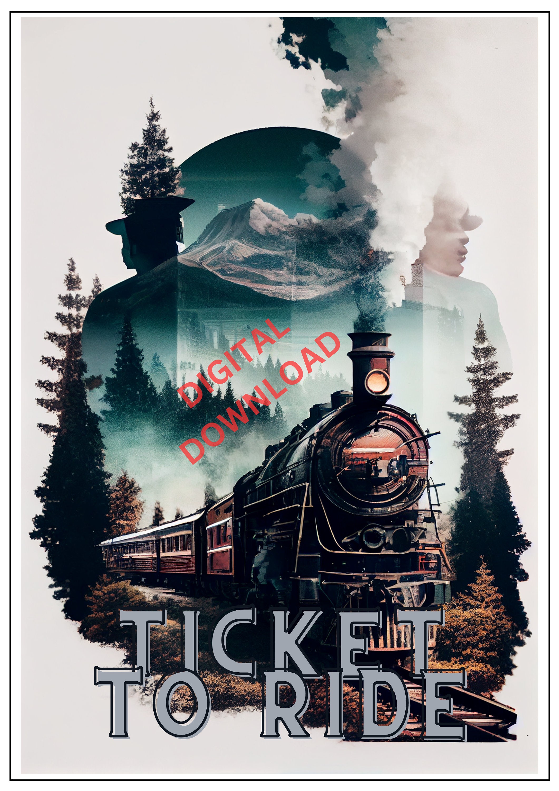 Board Game Wall Poster Art Print Ticket to Ride Multiple Sizes - Etsy