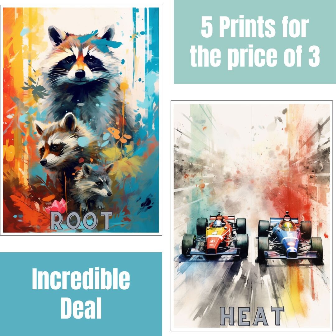 5x Prints Board Game Wall Poster Art Print COLLECTION Multiple Sizes - Etsy