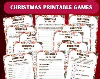 Printable Christmas Game Bundle | Christmas Party Games | Christmas ...