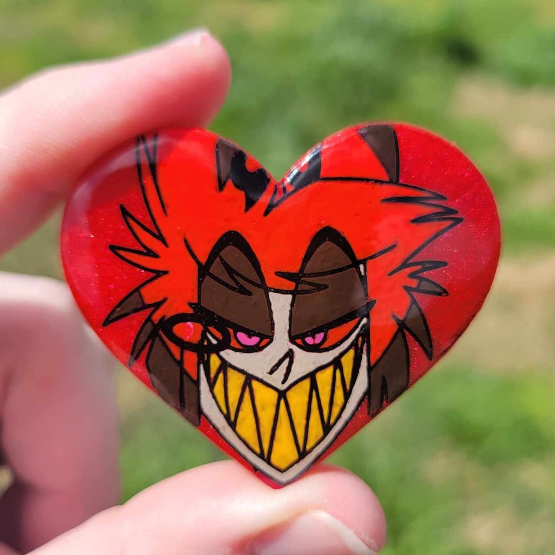 Hazbin Hotel Alastor Heart Keychain or Magnet | Hellaverse | Radio ...