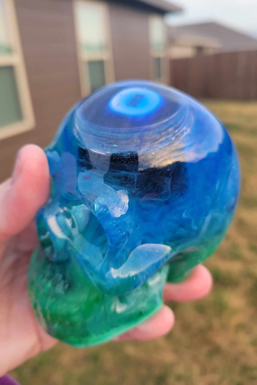 Custom Resin "magic 8-ball" Skull | Decision-die Skull - Etsy