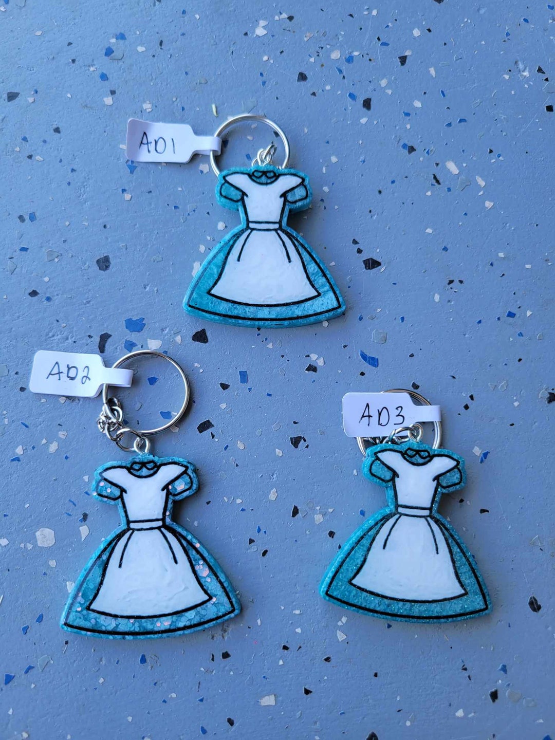 Readymade Resin Alice in Wonderland Dress Keychain - Etsy