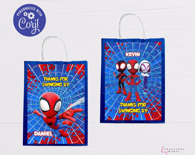 Spidey and Friends Inspired Favor Bags (set of 6) - Etsy