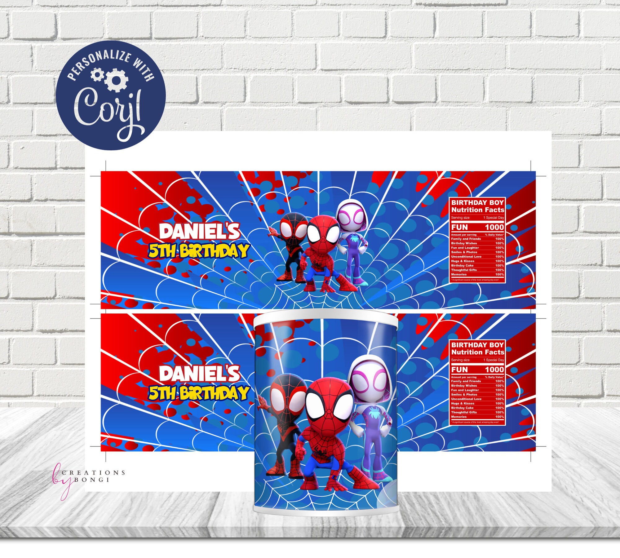 Spidey and His Amazing Friends Pringles Label/ Editable File/spidey ...